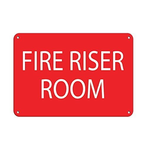 Personalized Metal Signs for Outdoors Fire Riser Room Hazard Sign Fire ...