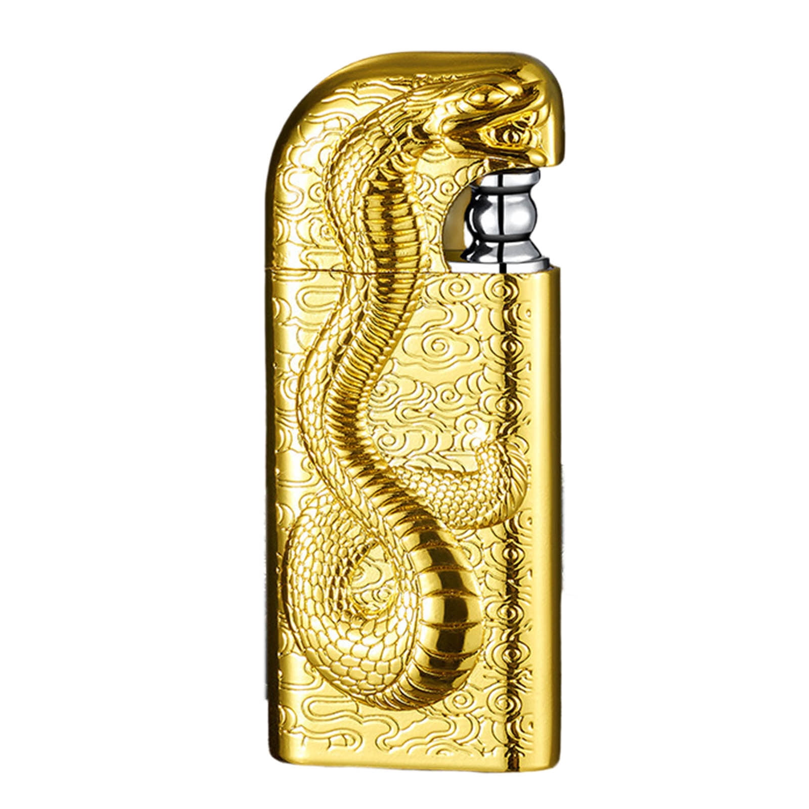 Personalized Metal Snake Double Flame Lighter Adjustable Wind Resistant ...