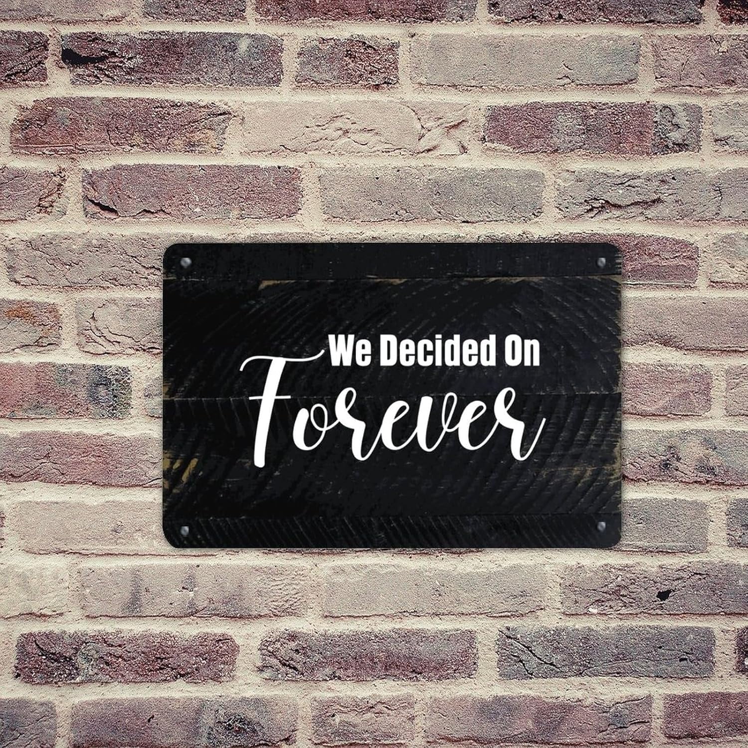 Personalized Metal Tin Sign We Decided On Forever Wall Poster Metal ...