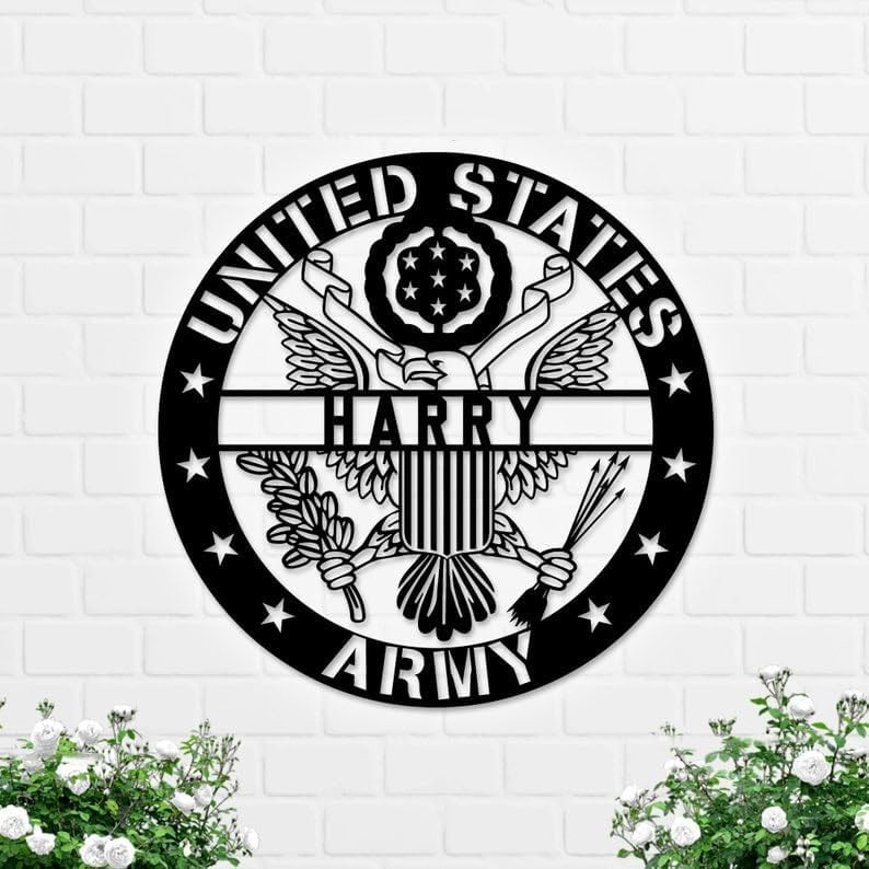 Personalized Metal Veteran Signs US Army Veteran Proud Soldiers 8-24 ...