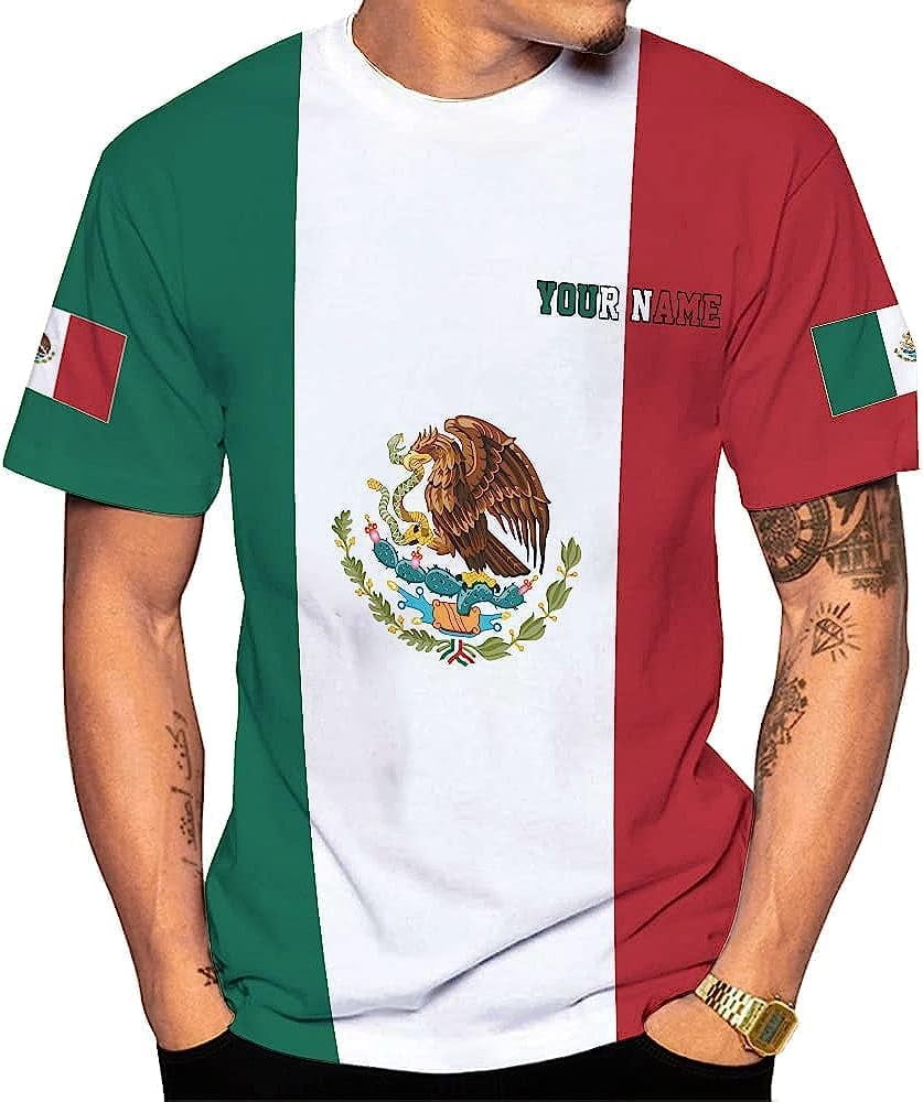 Personalized Mexican Shirts for Men 3D Customized Mexico Shirts for Men Mexico Shirts for Women ...