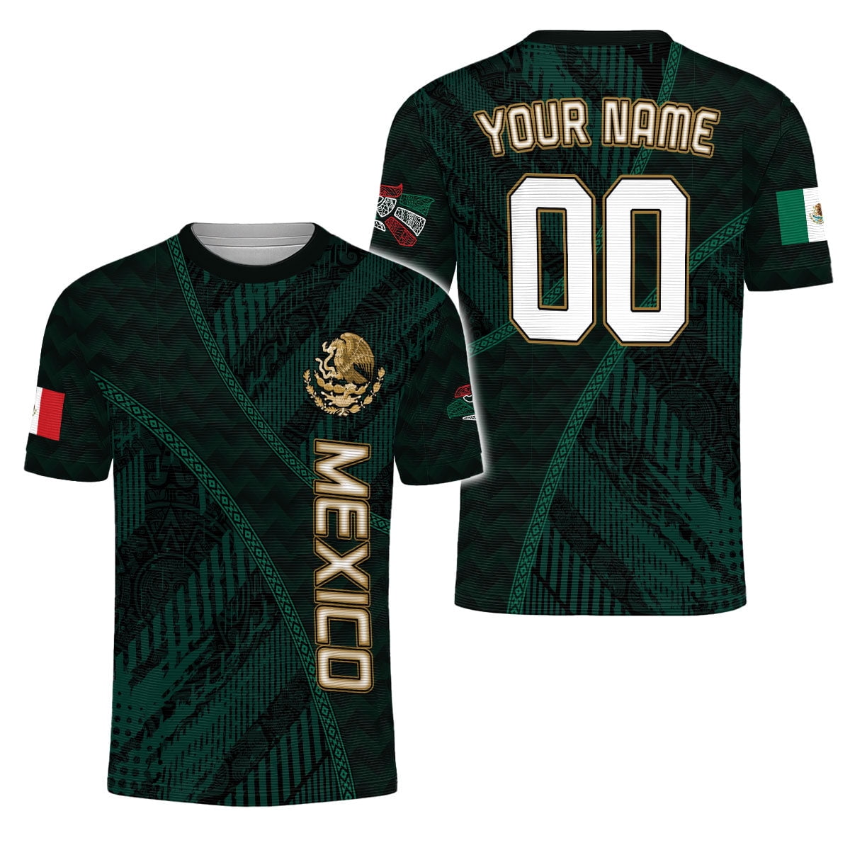 Personalized Mexican Soccer Jersey with Name Number, Men's Quick Dry ...
