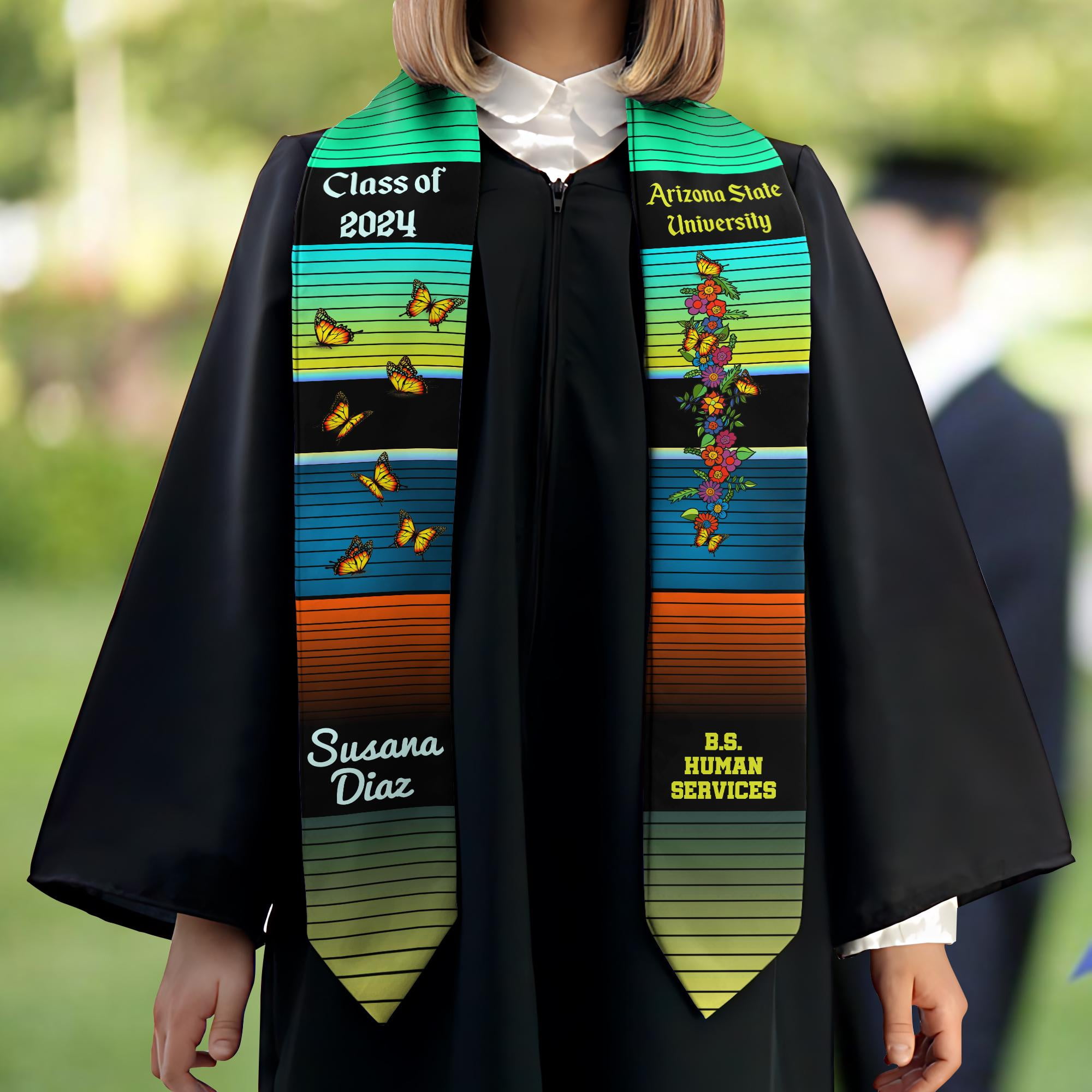 Personalized Mexican Stole, Custom Mexican Graduation Stole, Mexican Stole Graduation Class Of ...