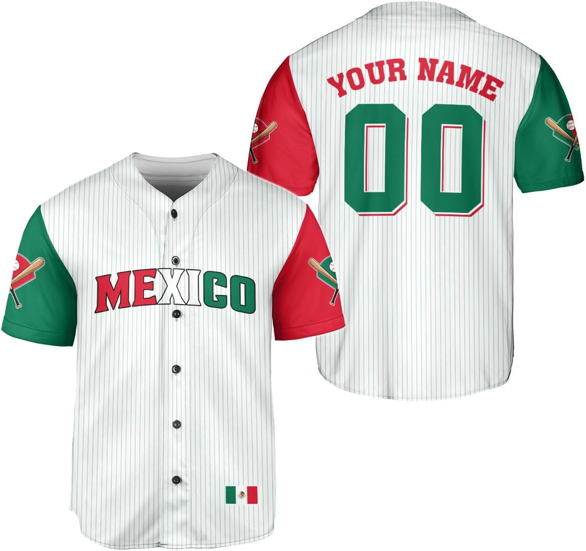 Personalized Mexico Baseball Jersey, Mexican Jersey for Men & Women ...