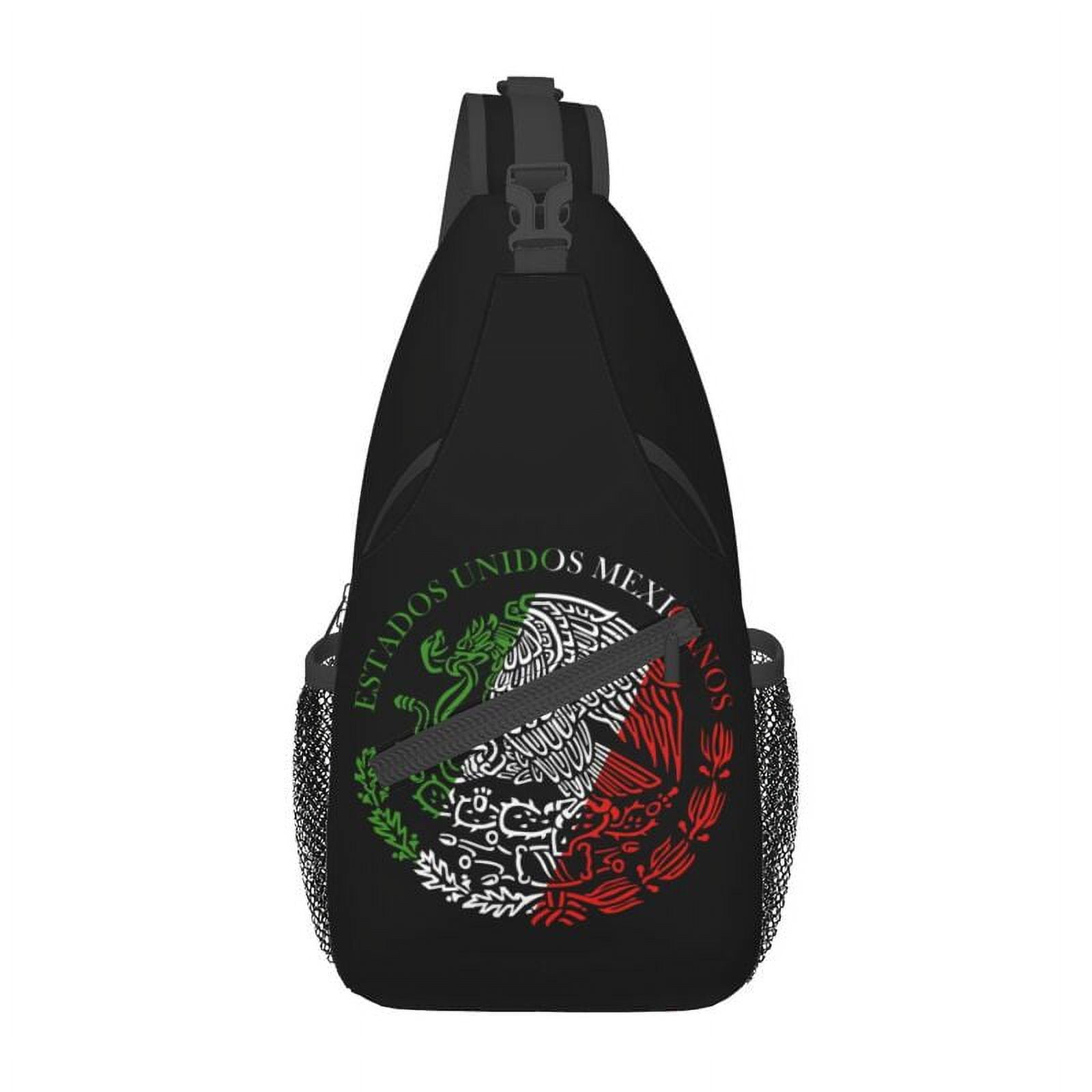 Personalized Mexico Flag Sling Bag Men Cool Coat Of Arms Of Mexico ...