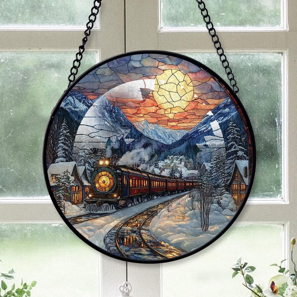 Personalized Midnight Stained Glass Suncatcher Artistic Window Hanging ...