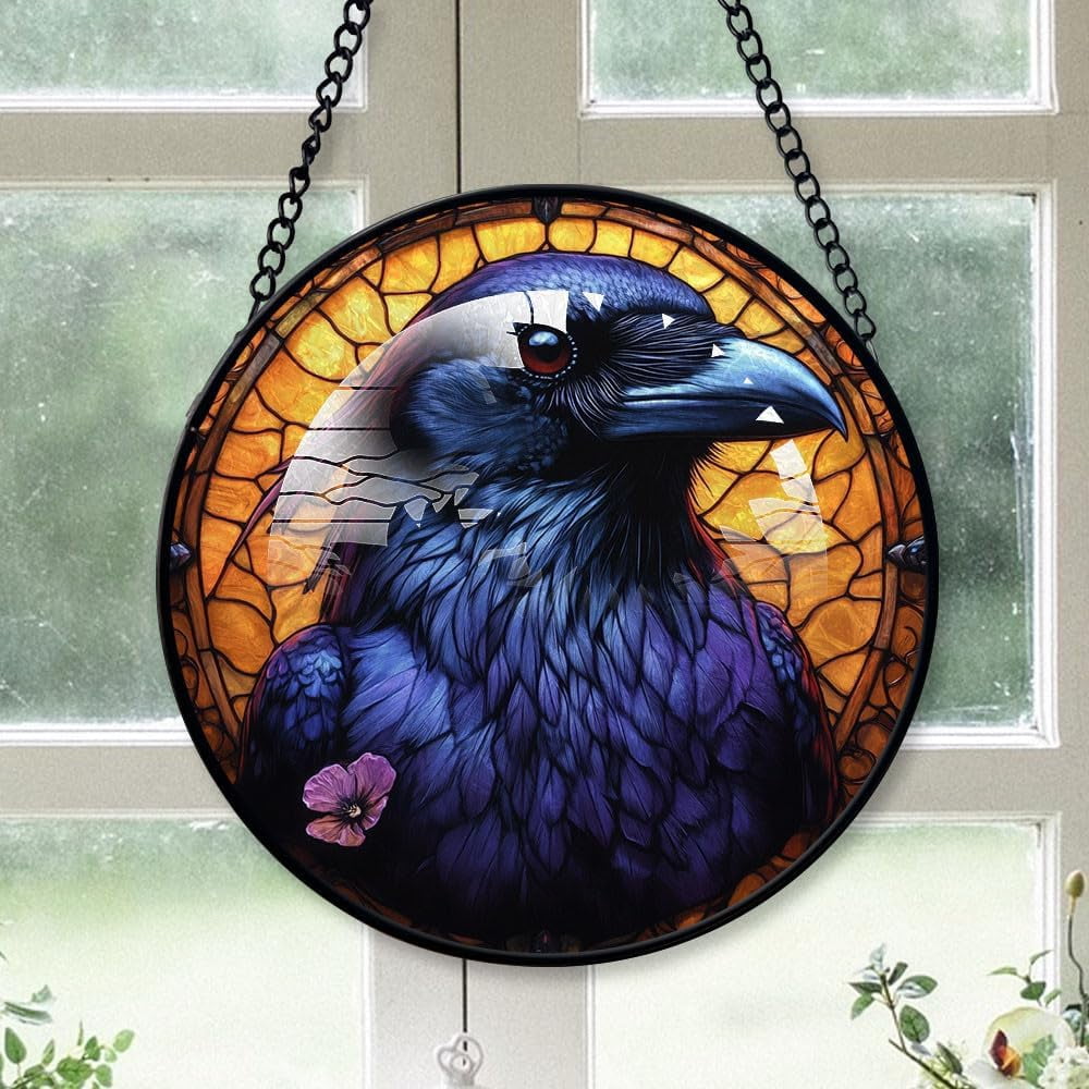 Personalized Midnight Suncatcher Stained Glass, Midnight Stained Glass ...