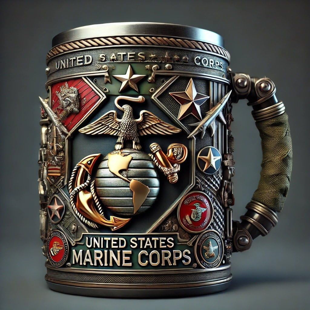 Personalized Military 3D Mug, 250th Anniversary Creative USMC Coffee ...