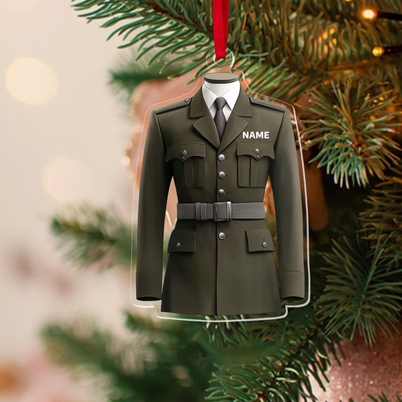 Personalized Military Uniform 2D Flat Ornament 2025 + Custom Soldier ...