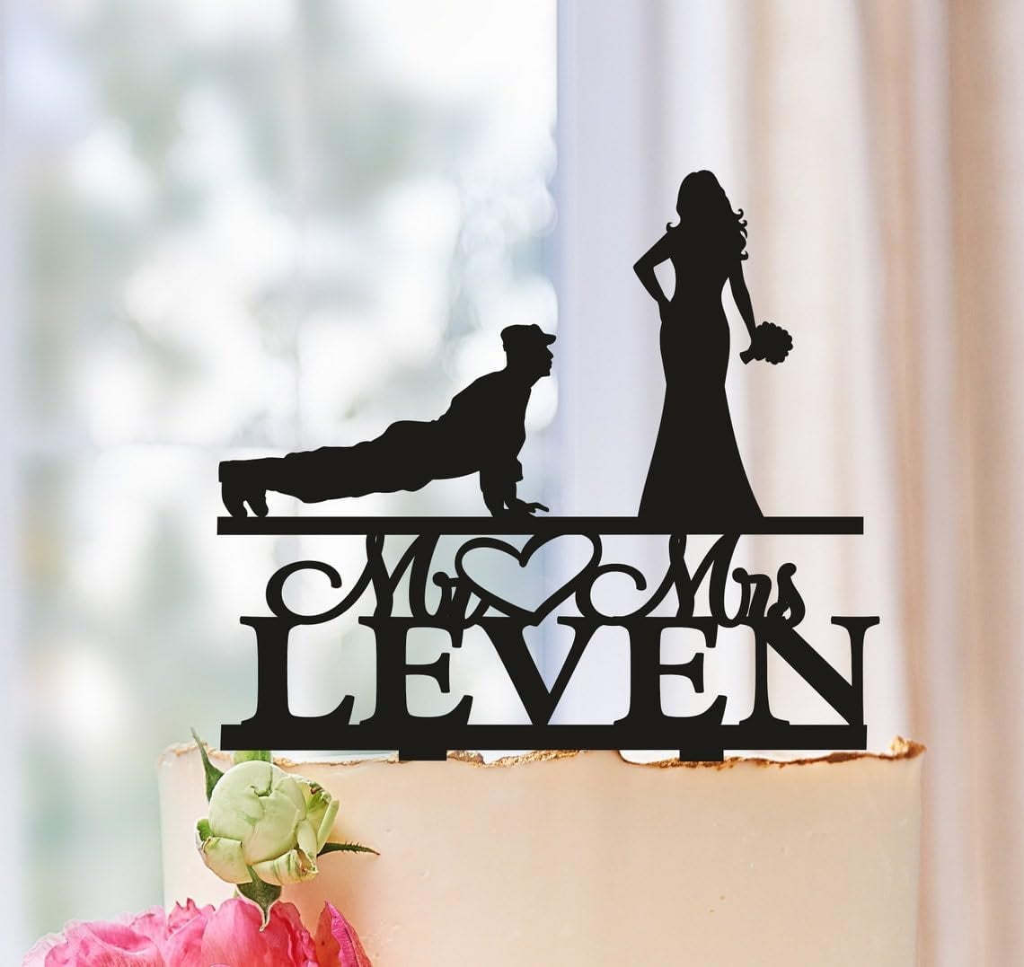 Personalized Military Wedding Cake Topper, Soldier Military Silhouette ...