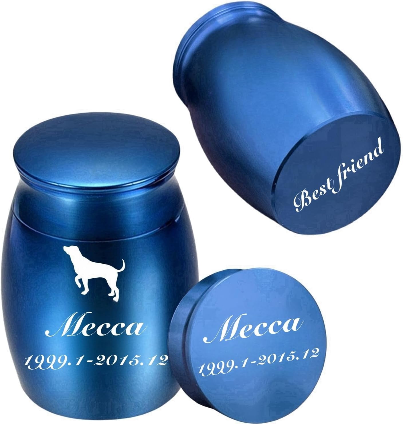 Personalized Mini Pet Urn for Ashes 1.57in Engraved Photo & Name ...