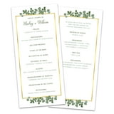 Personalized Minimal Floral Border Wedding Program - Walmart.com