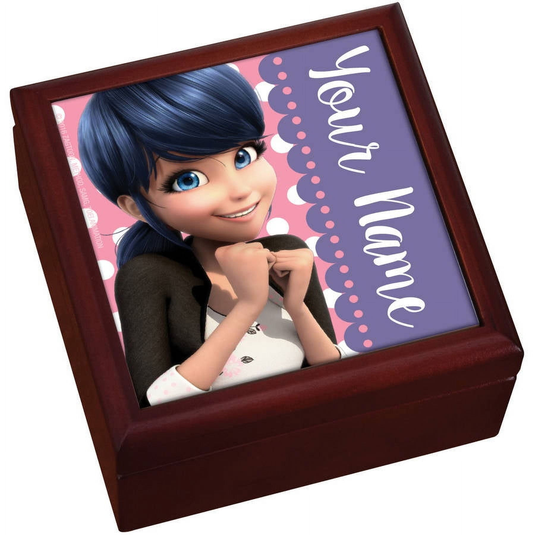 Miraculous Personalized Marinette Keepsake Box, Brown, Lined Interior ...