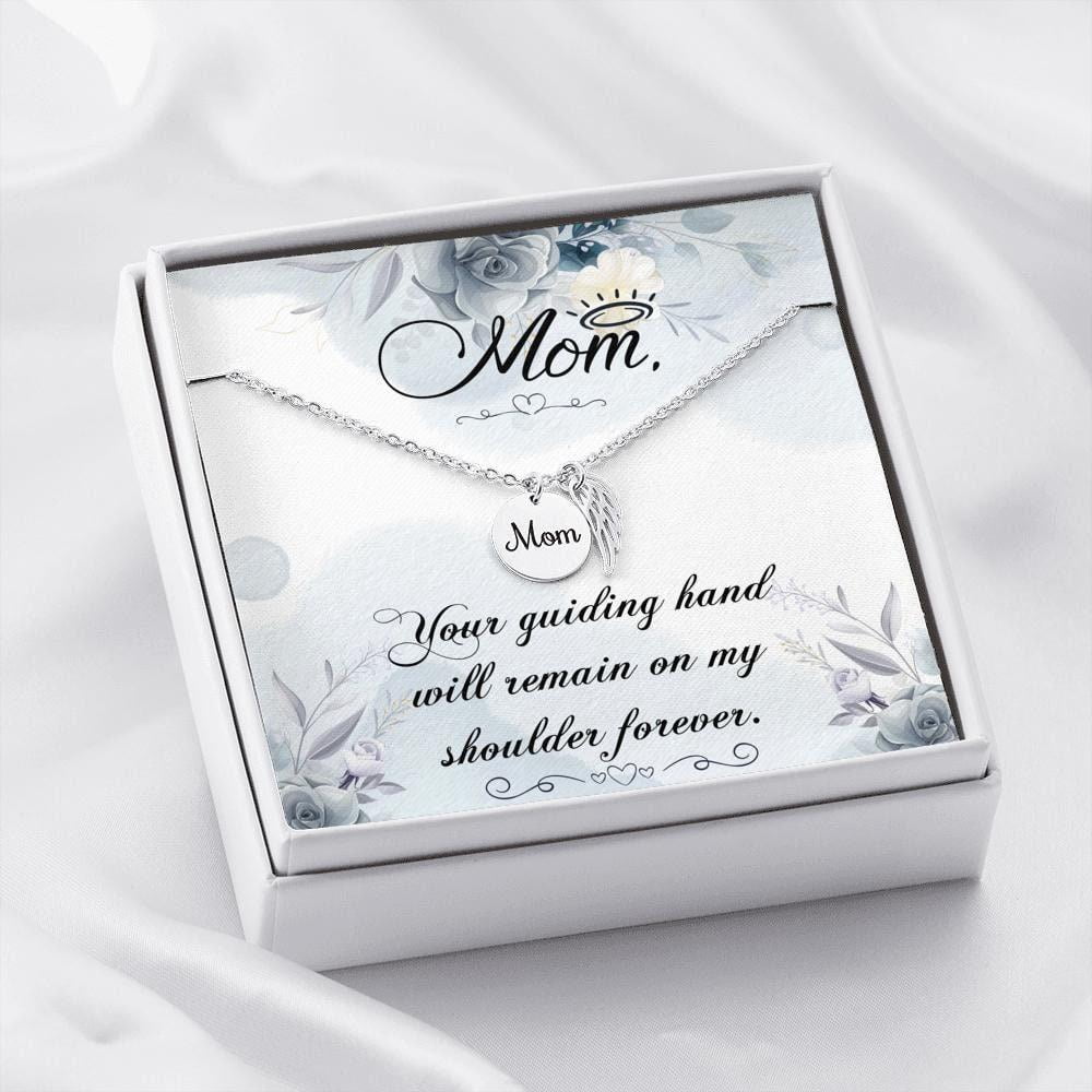 Personalized Mom Angel Wing Necklace, Mom Memorial, Mom Remembrance ...