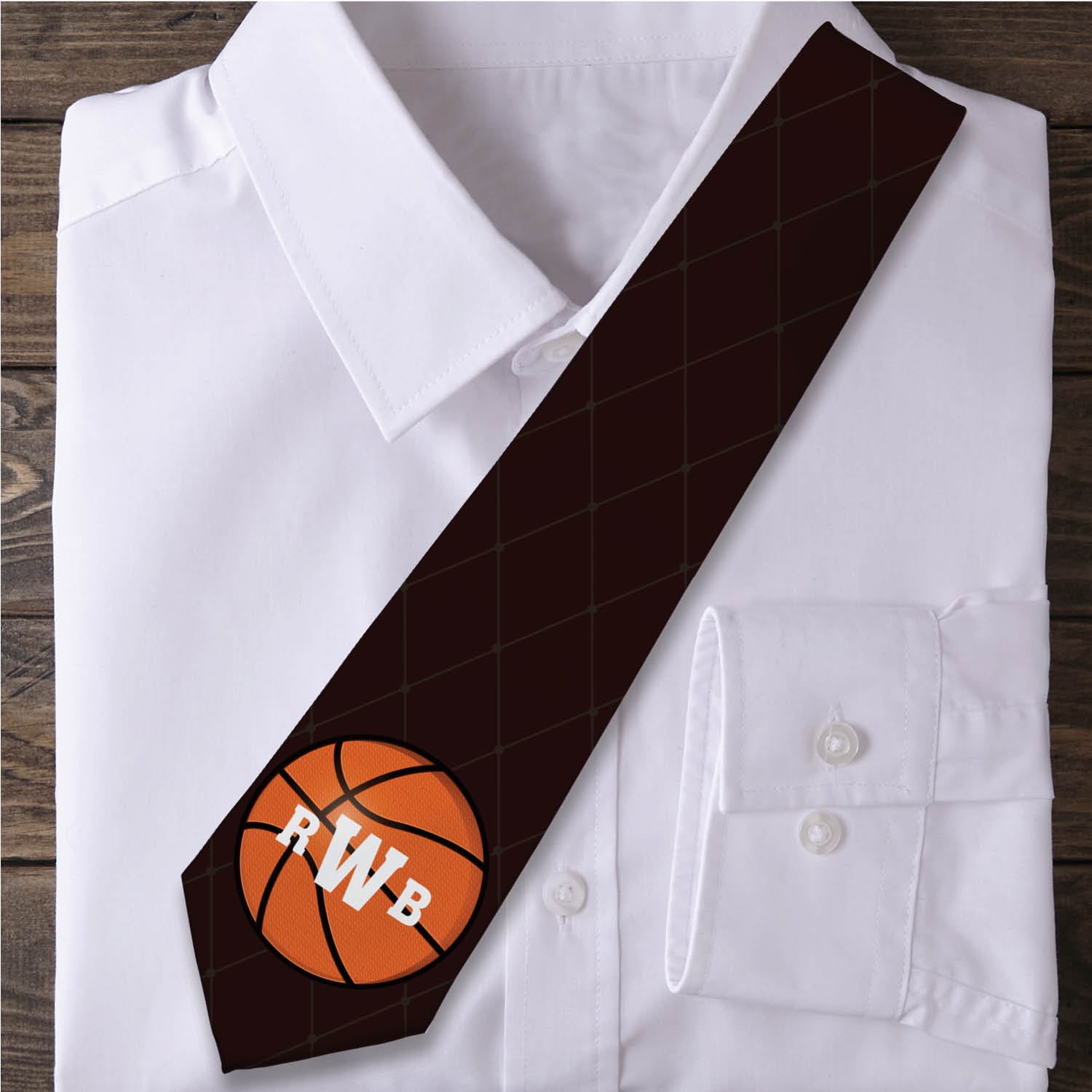 Personalized Monogram Basketball Tie for Men - Walmart.com