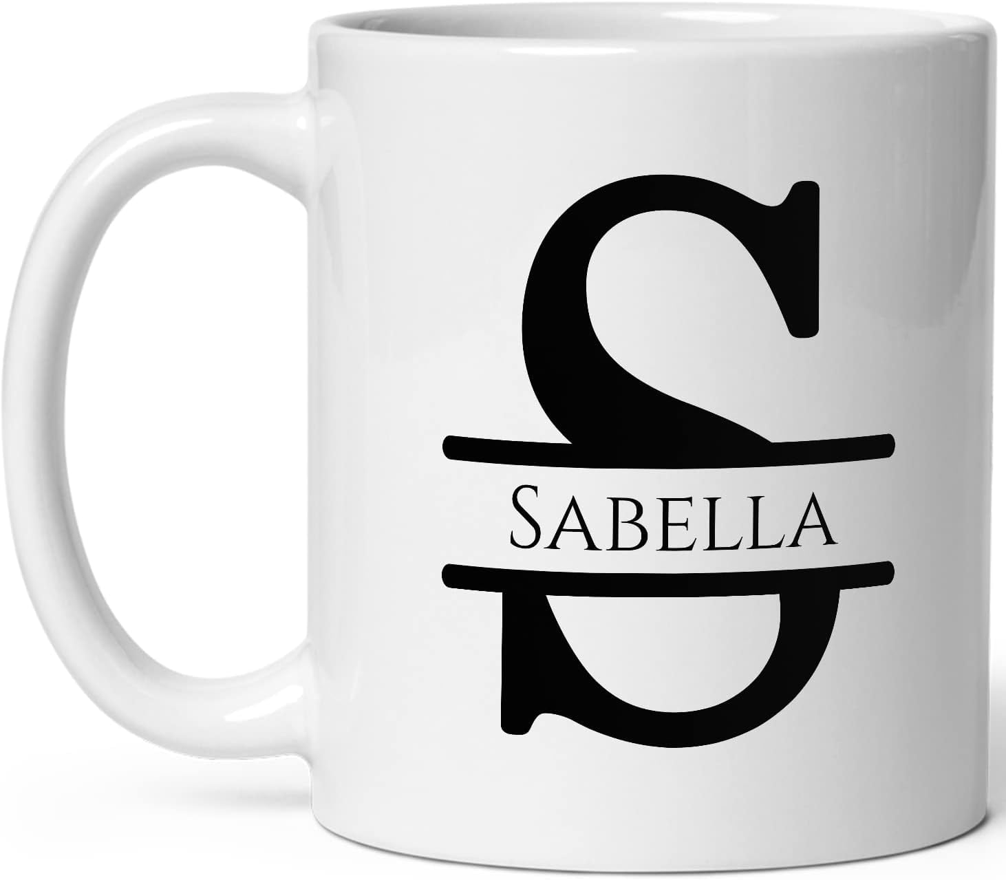 Personalized Monogram Coffee Mug, Initial Letter D Customized for Women ...
