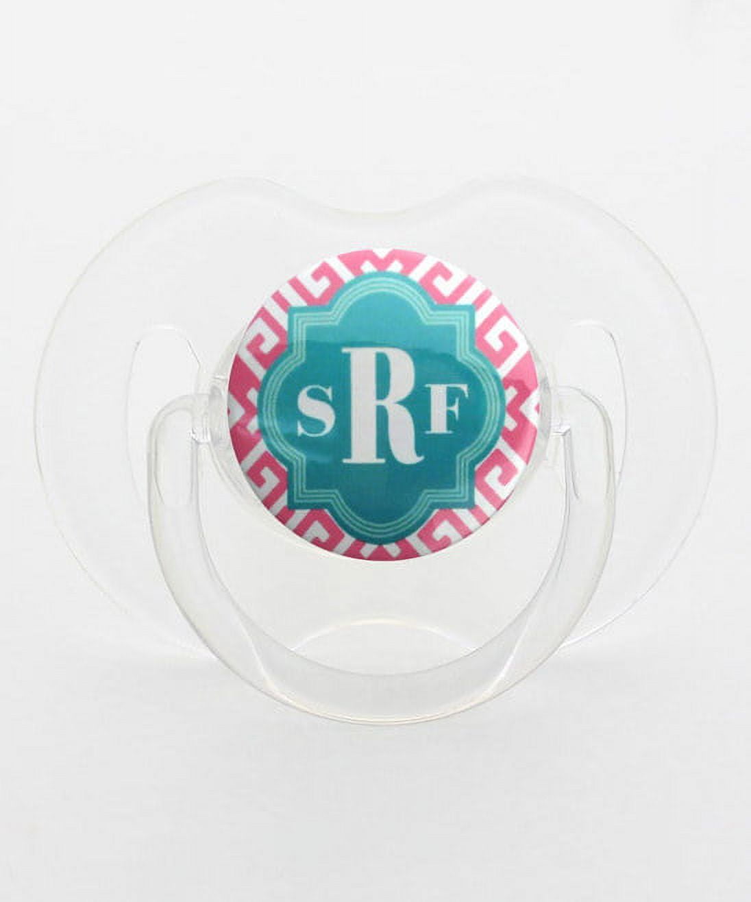 Personalized Monogram Hot Pink & Teal Pacifier - Walmart.com
