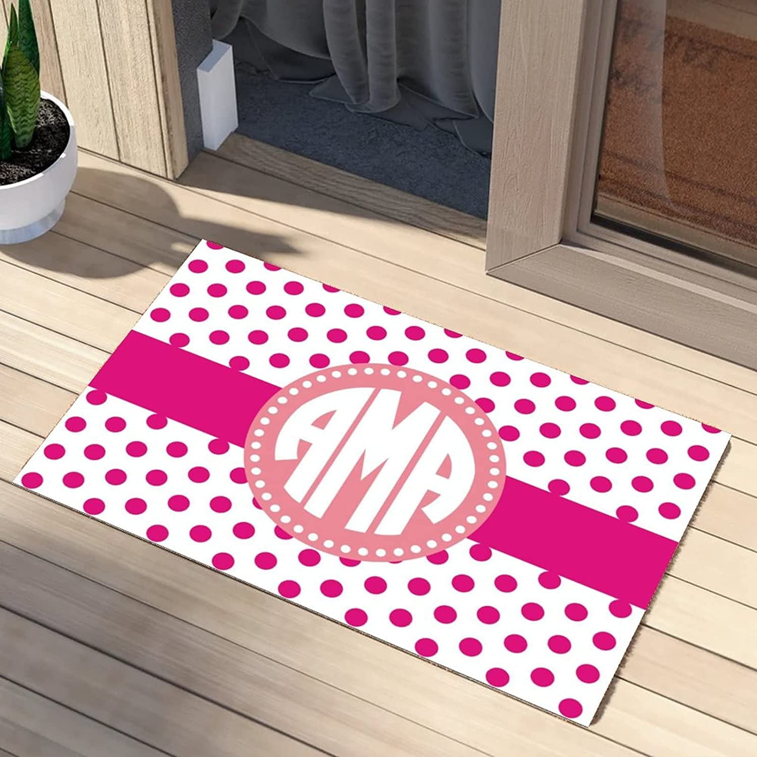 Personalized Monogram Name Letters Initials Welcome Mat Coconut Coir ...