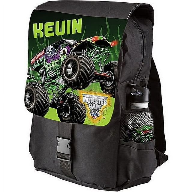 Personalized Monster Jam Grave Digger Black Youth Backpack - Walmart.com