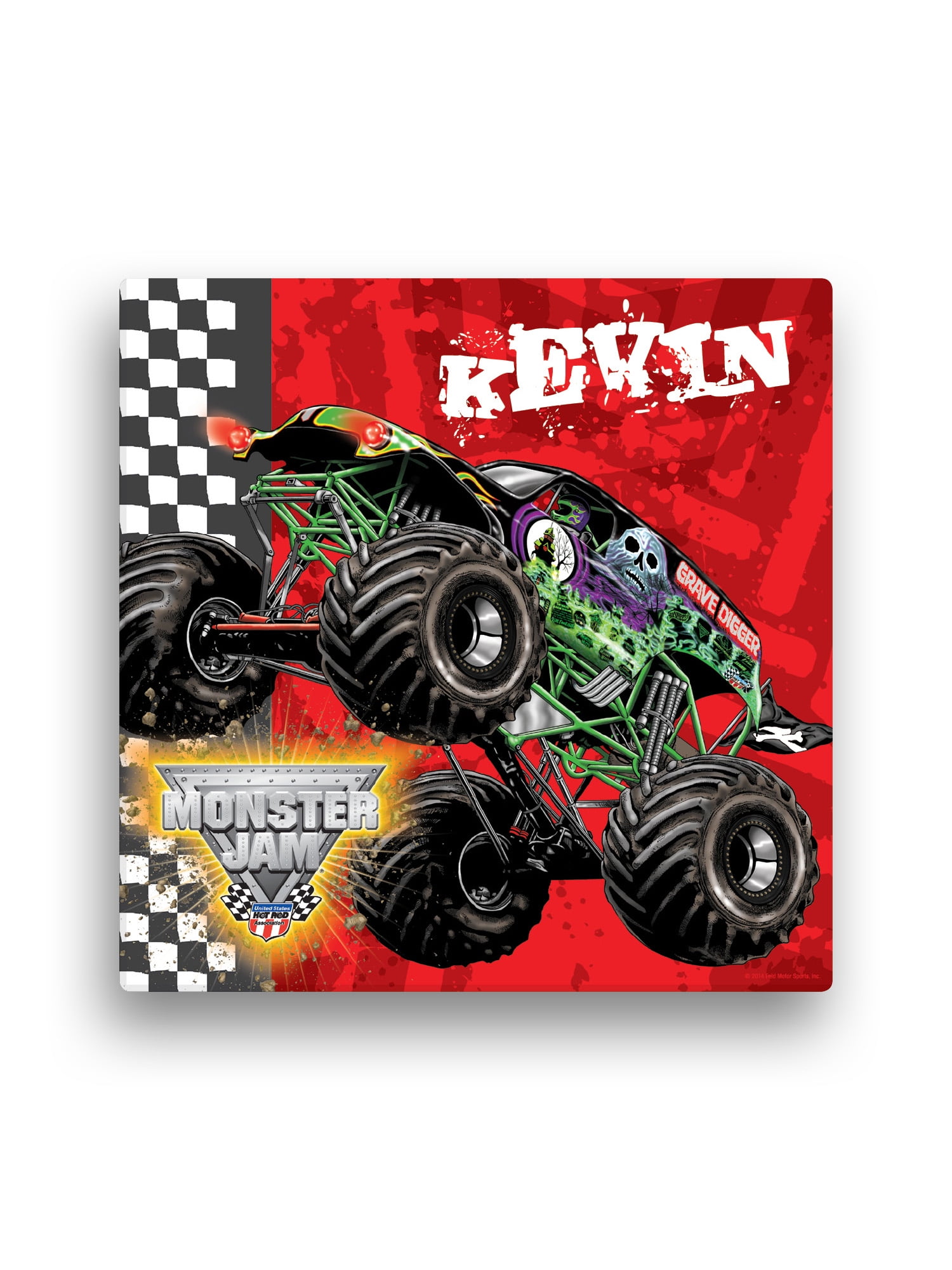 Personalized Monster Jam Grave Digger Canvas Wall Art, 12" x 12 ...