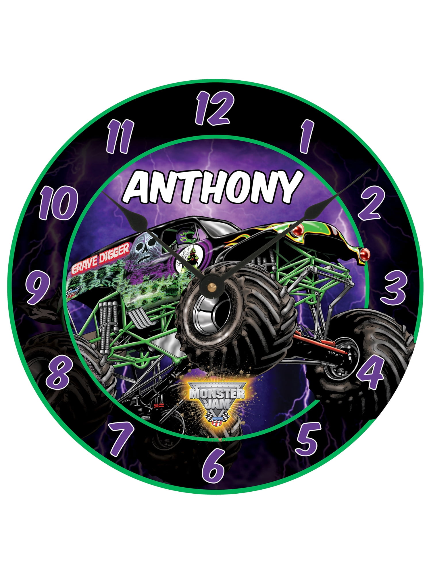 Personalized Monster Jam Grave Digger Wall Clock - Walmart.com