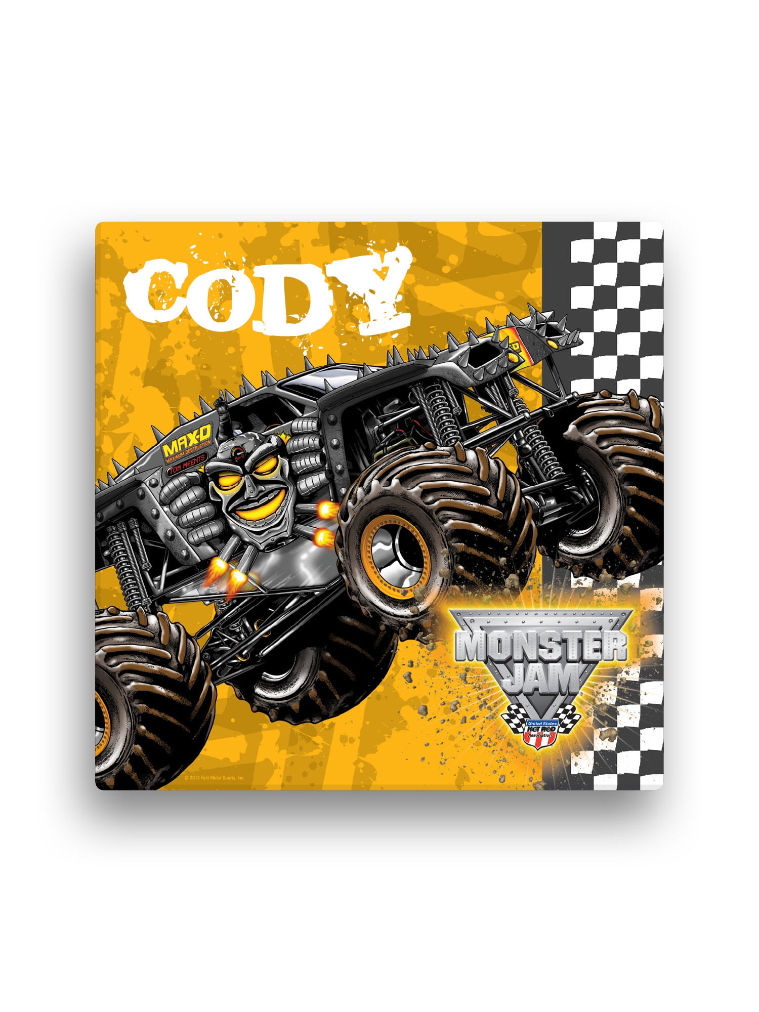 Monster Jam Max D Canvas Wall Art - Personalized x 16 Decor - Walmart.com