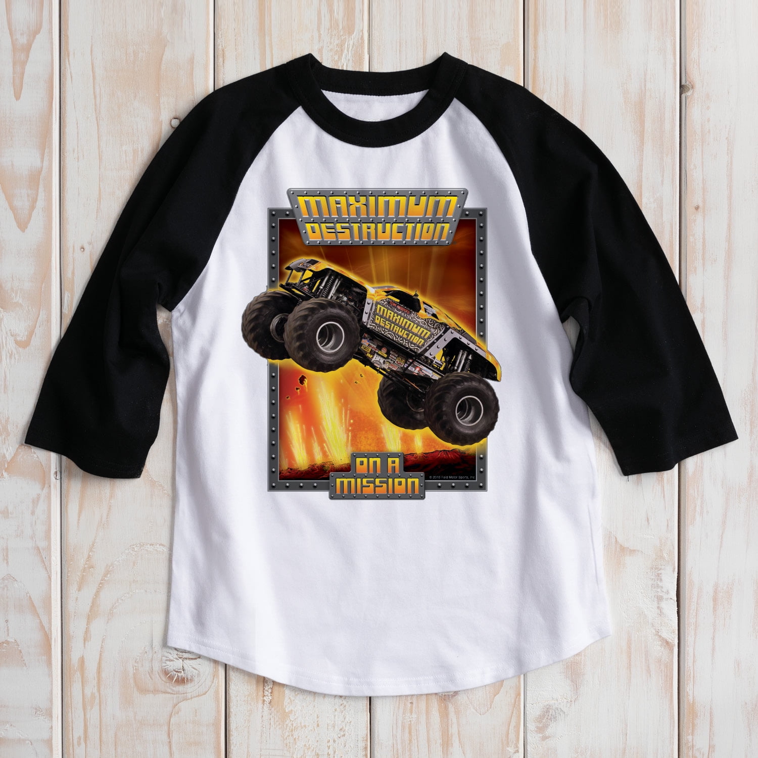 Personalized Monster Jam Maximum Destruction Boys' Black Sports Jersey ...