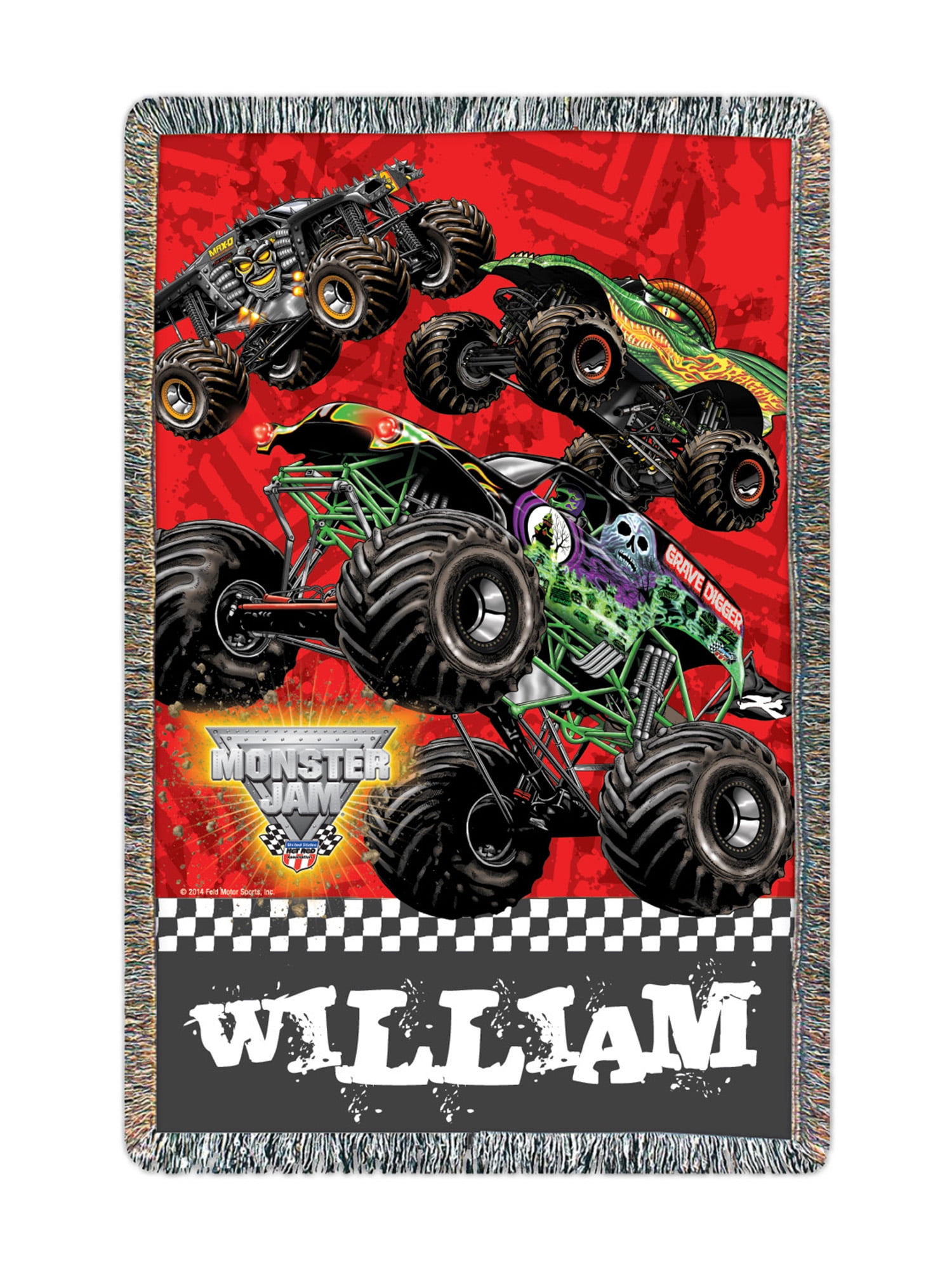 Personalized Monster Jam Start Your Engines Throw - Walmart.com