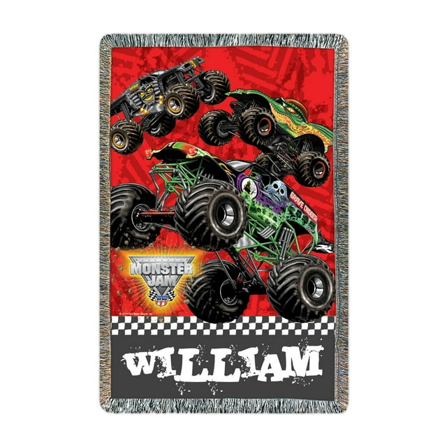 Personalized Monster Jam Start Your Engines Throw - Walmart.com