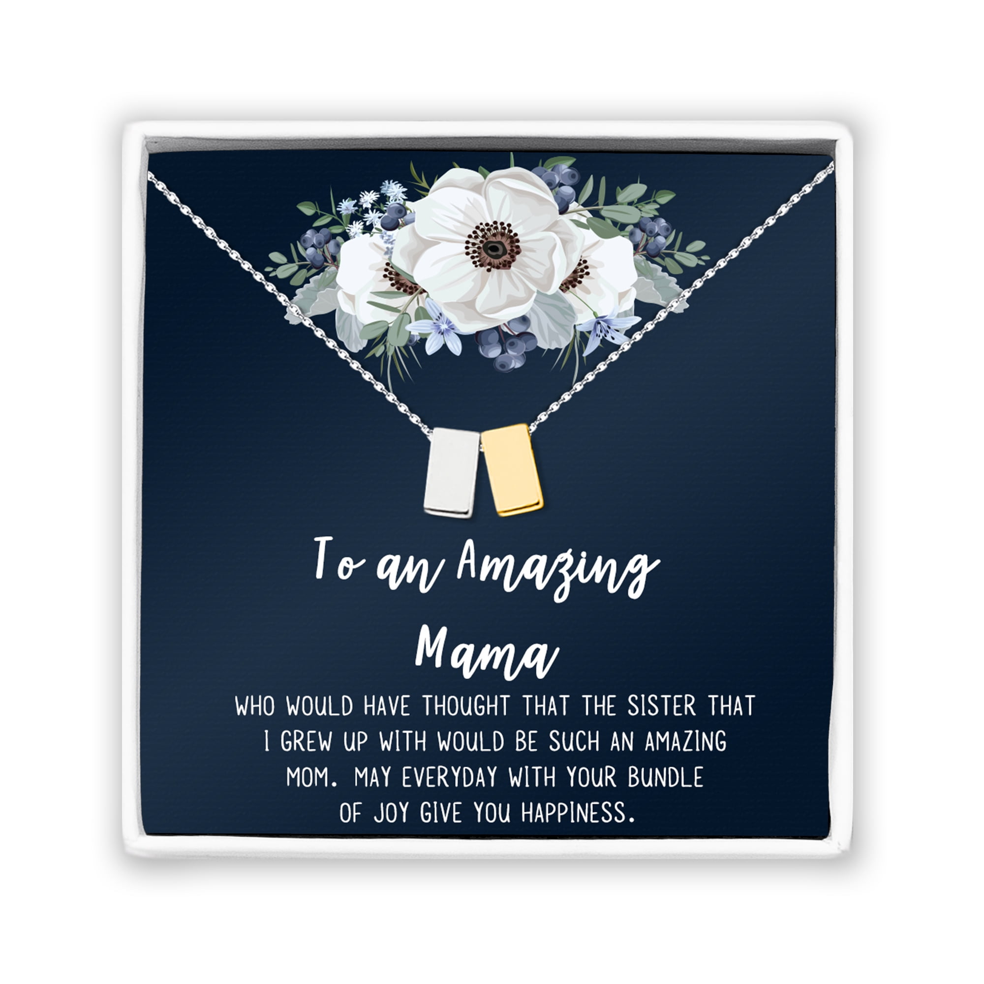 Personalized Mother's Day Card Necklace, Custom To An Amazing Mama Card ...