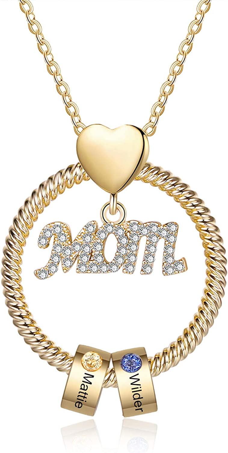 Personalized Mothers Name Necklace with 1-5 Names for Mom Customized ...