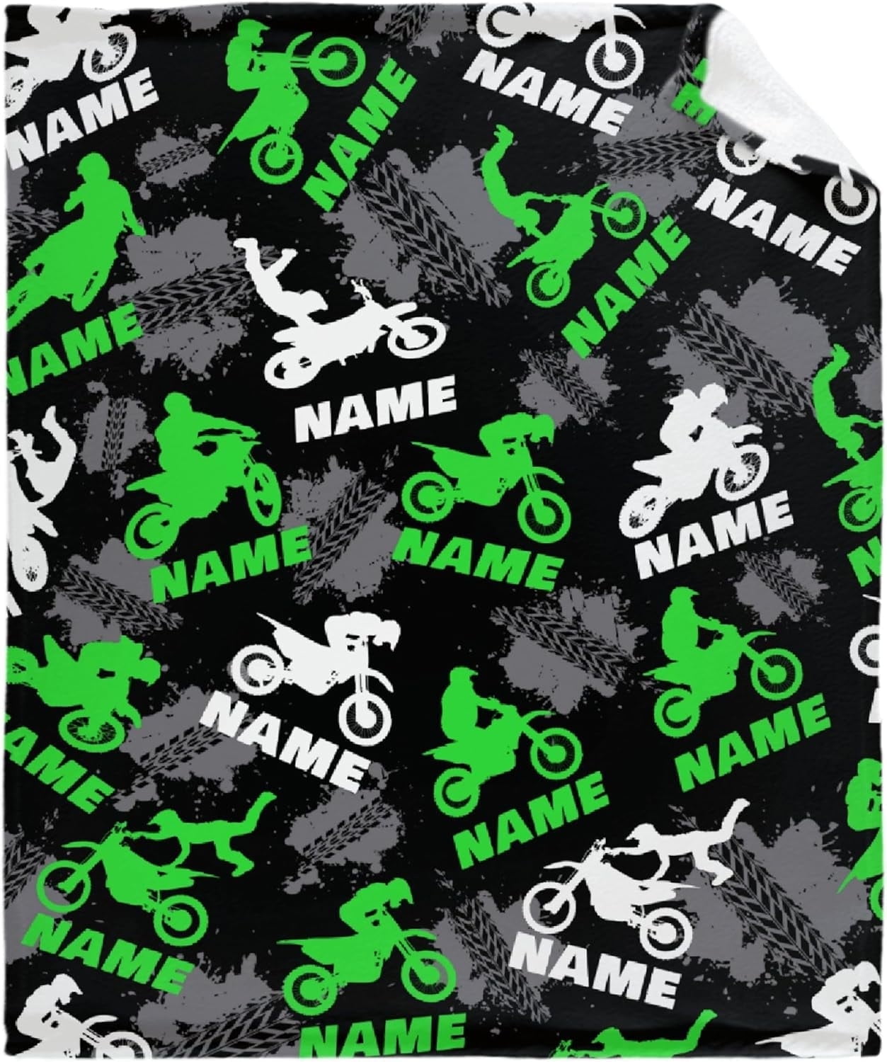 Personalized Motocross Dirt Bike Blanket Gifts Custom Motorcycles ...