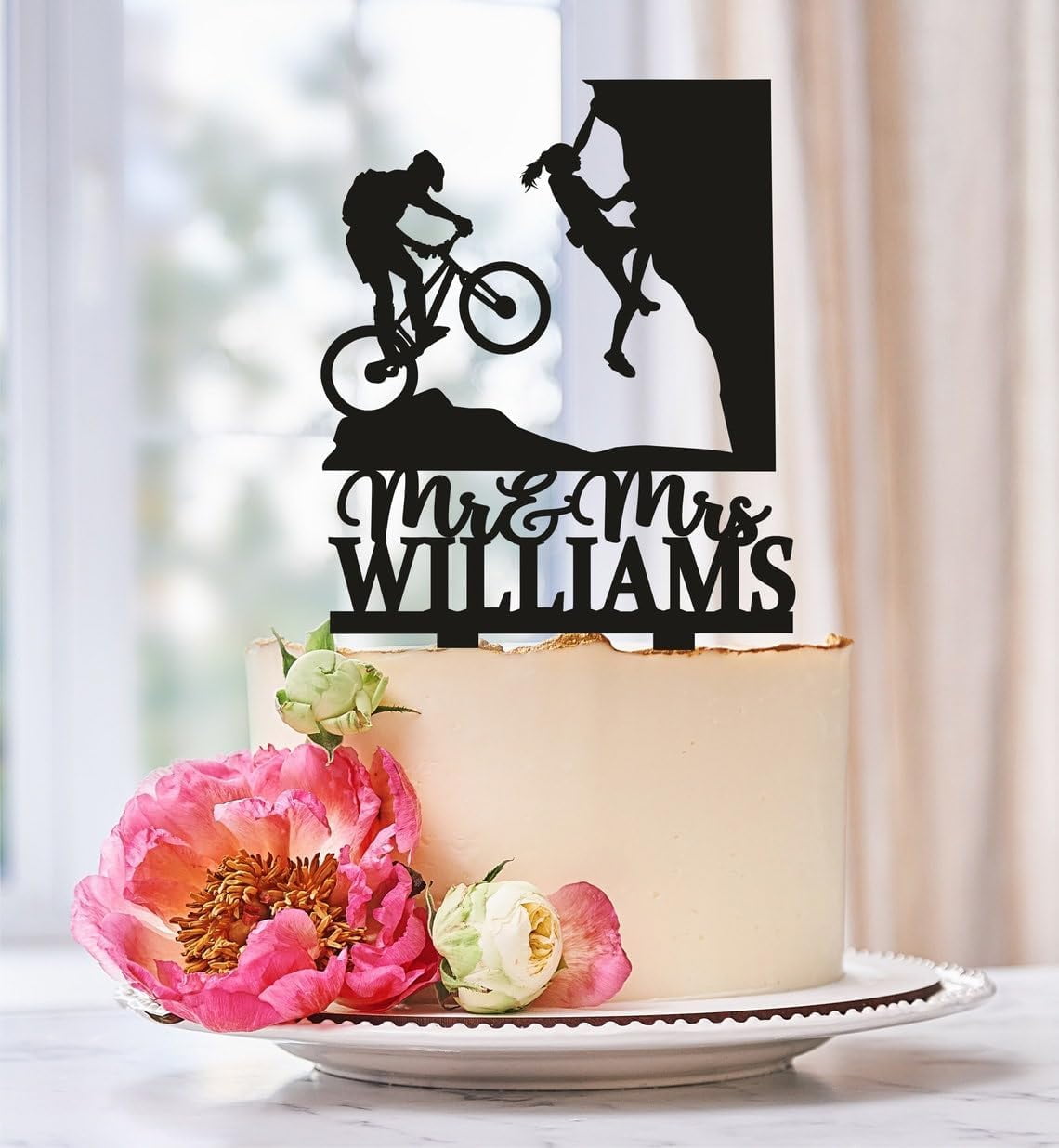 Personalized Mountain Climbers Cake Topper, Personalized Cake Topper ...