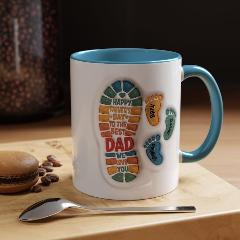 Personalized Mug for Dad, NOT REAL 3D, Inflated Effect Mug, Best Dad ...