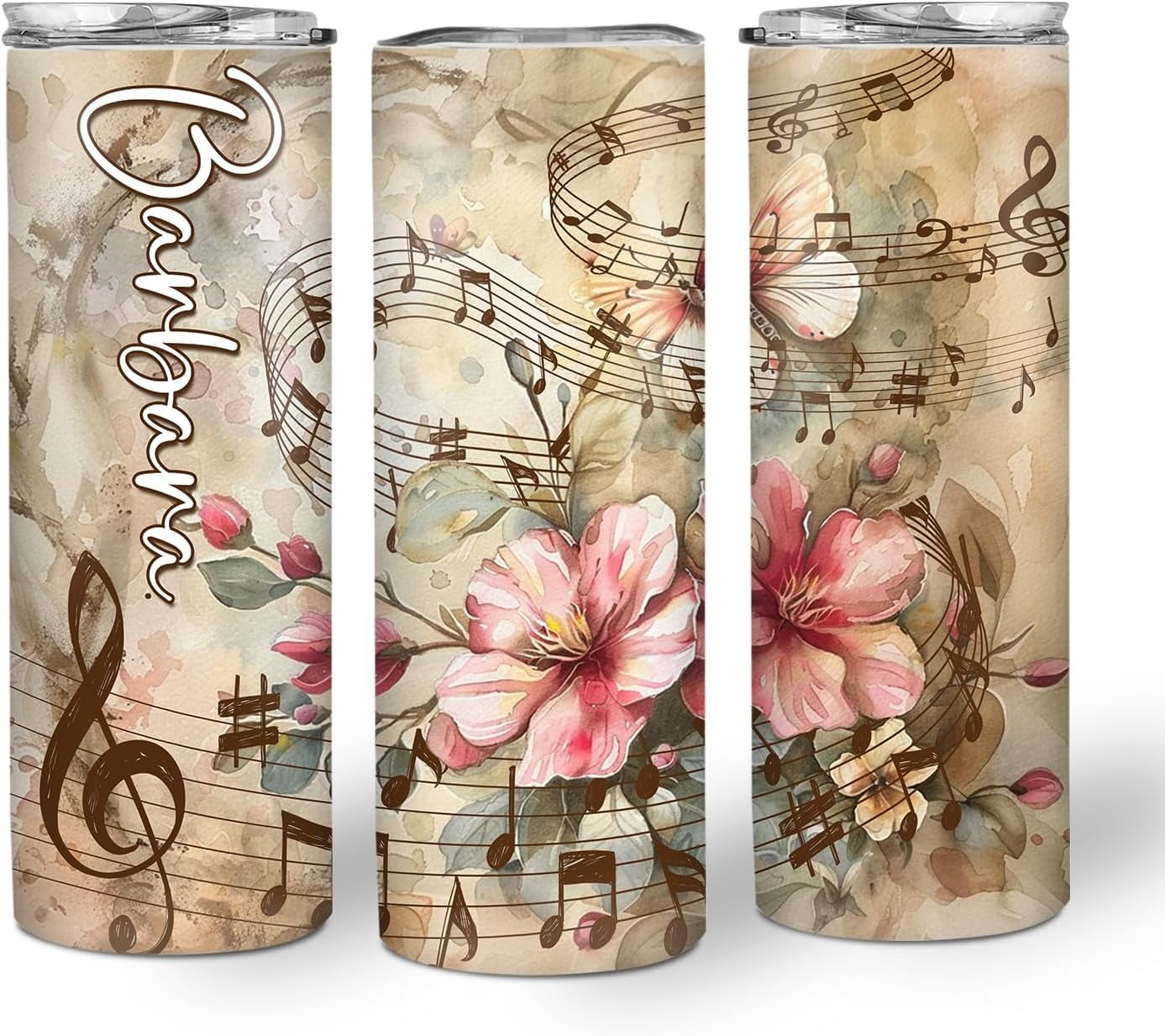 Personalized Music Notes Skinny Tumbler Gifts - Customized Music Notes ...