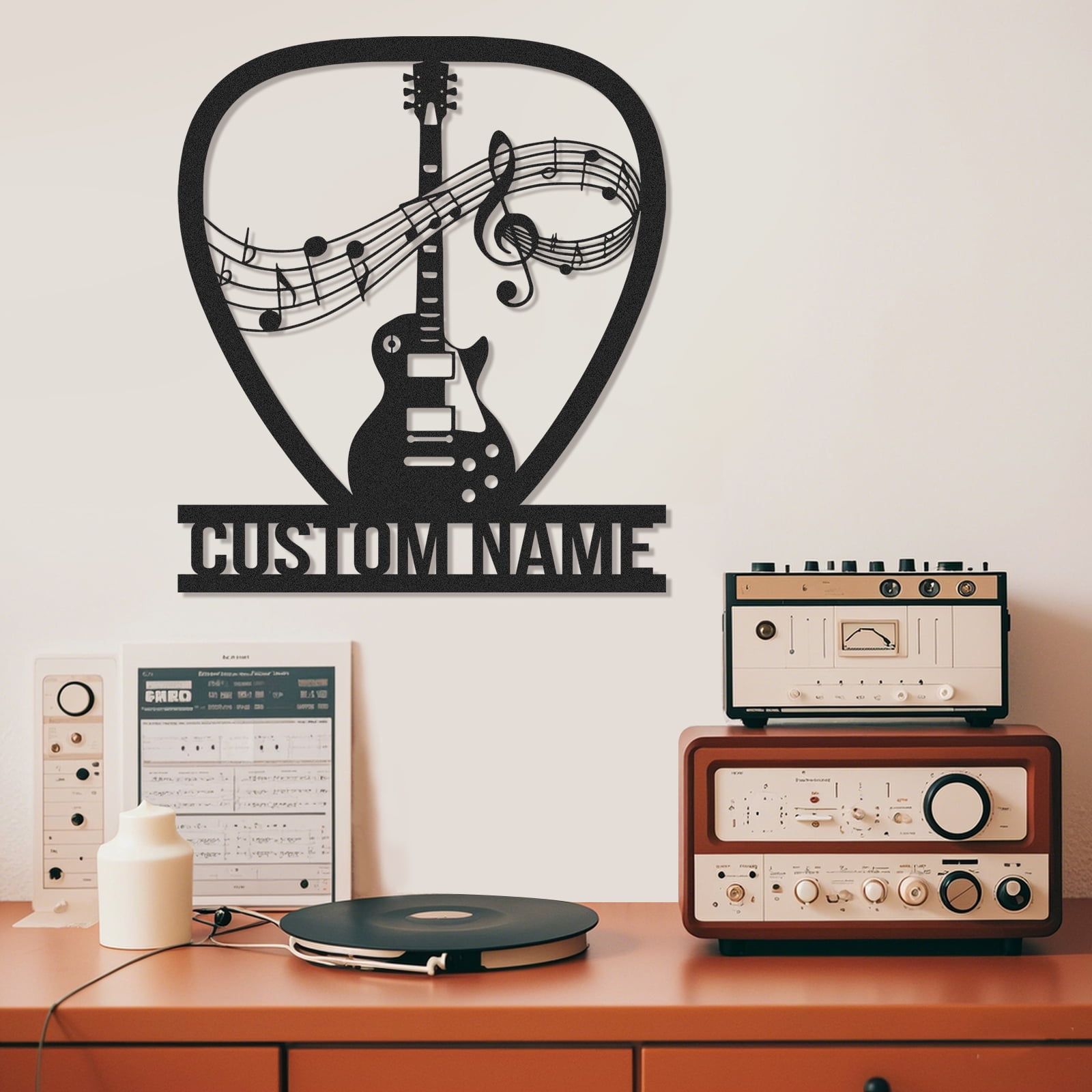 Personalized Musical Note Metal Sign, Custom Last Name Sign, Music ...