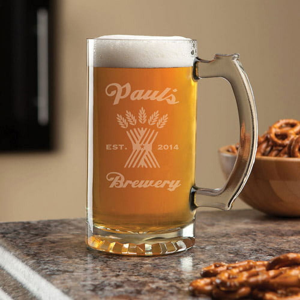 My Brewery Personalized 16 oz Beer Mug - Customizable Glass Gift for ...