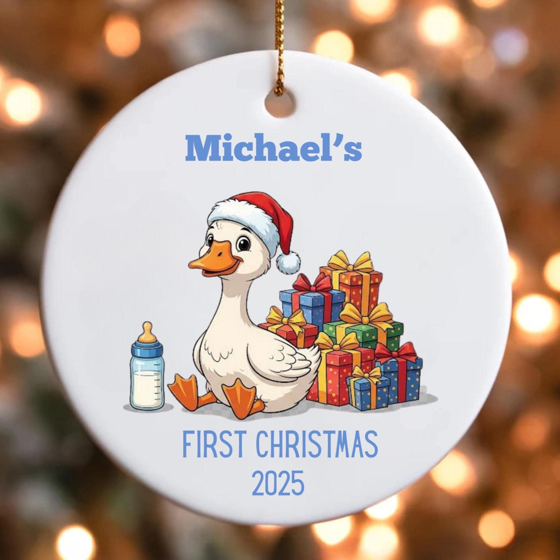 Personalized My First Christmas Baby Name Ornament 2025, Newborn Family ...