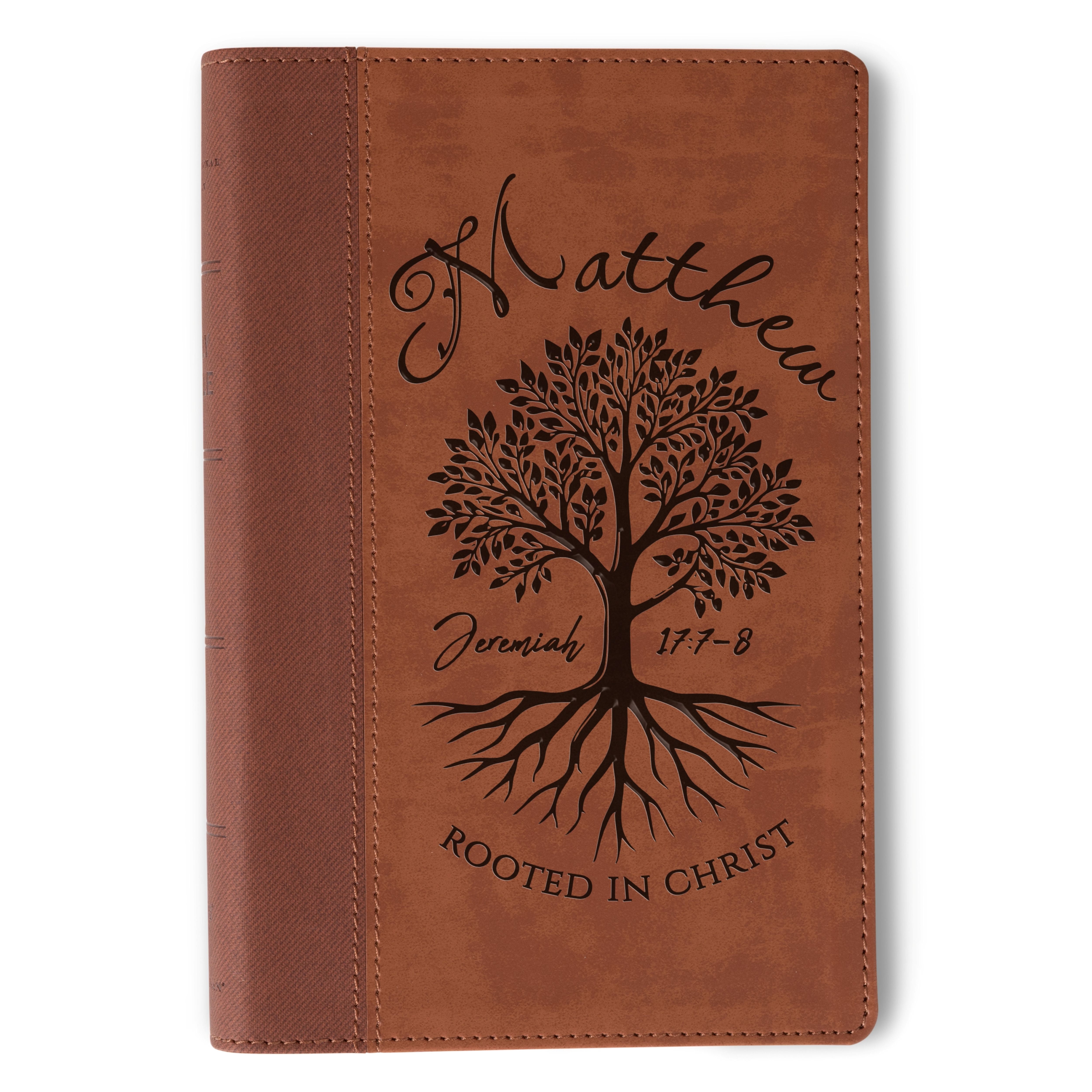 Personalized NIV Large-Print Bible, Custom Engraved Name, Rooted in ...