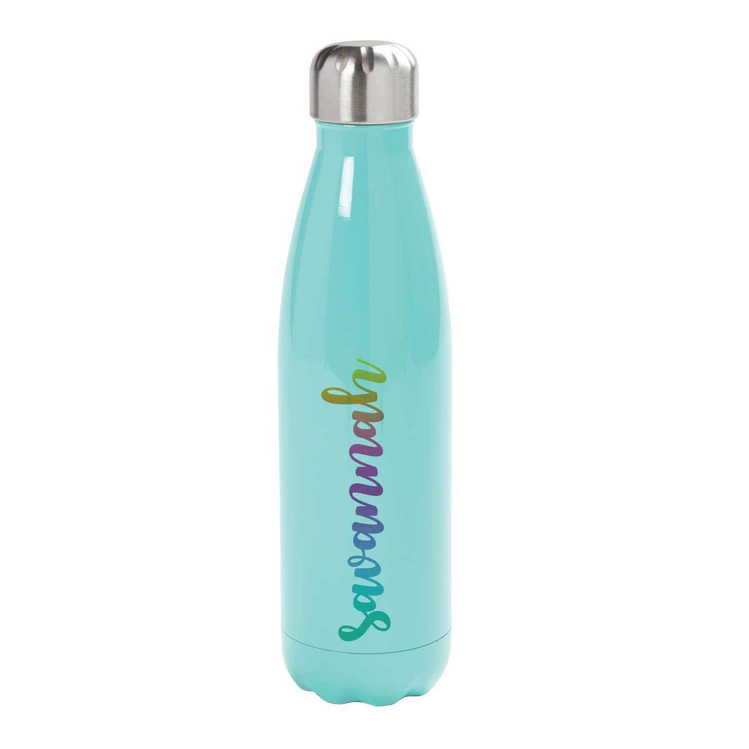 Stainless Steel Water Bottle - Personalized Name Aqua - Walmart.com