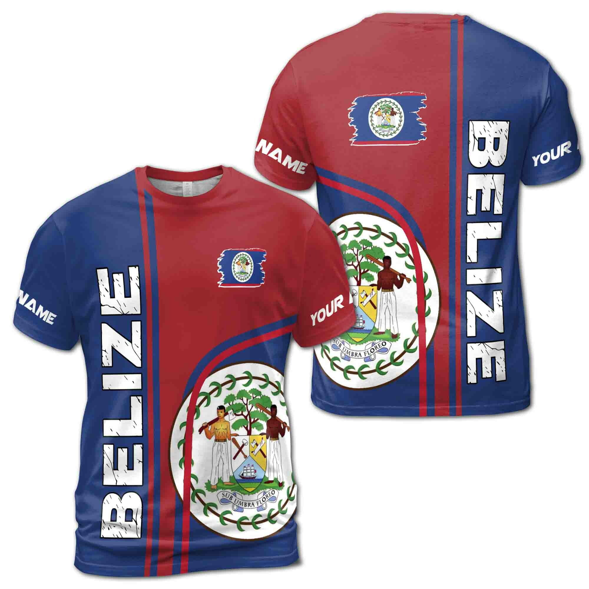 Personalized Name Belize Coat Of Arms Men's T-shirt S-5XL - Walmart.com