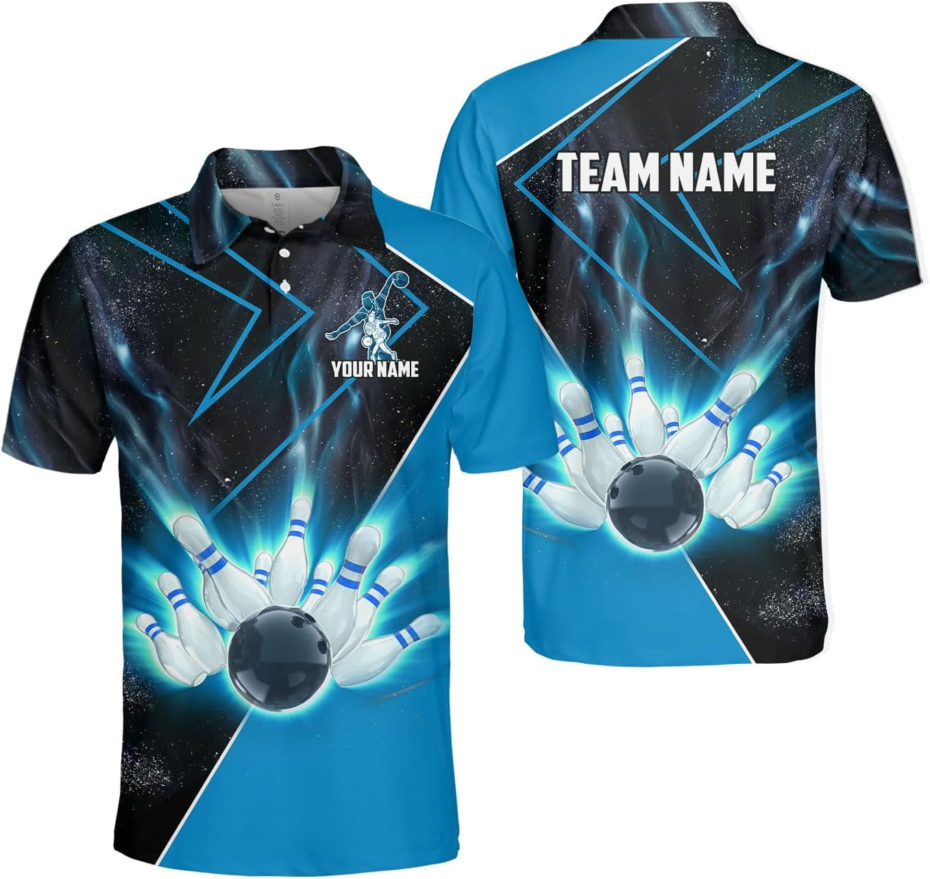 Personalized Name Bowling Polo Shirts 3D for Men & Women, Custom ...