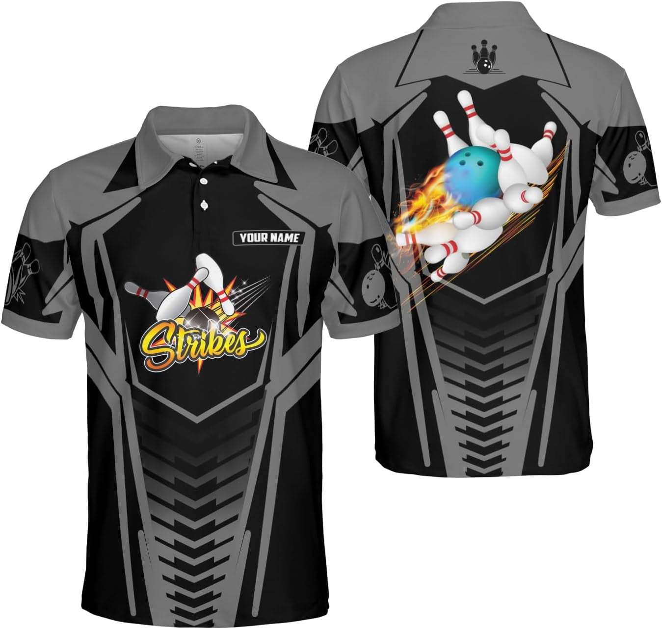 Personalized Name Bowling Polo Shirts 3D for Men and Women, Bowling ...
