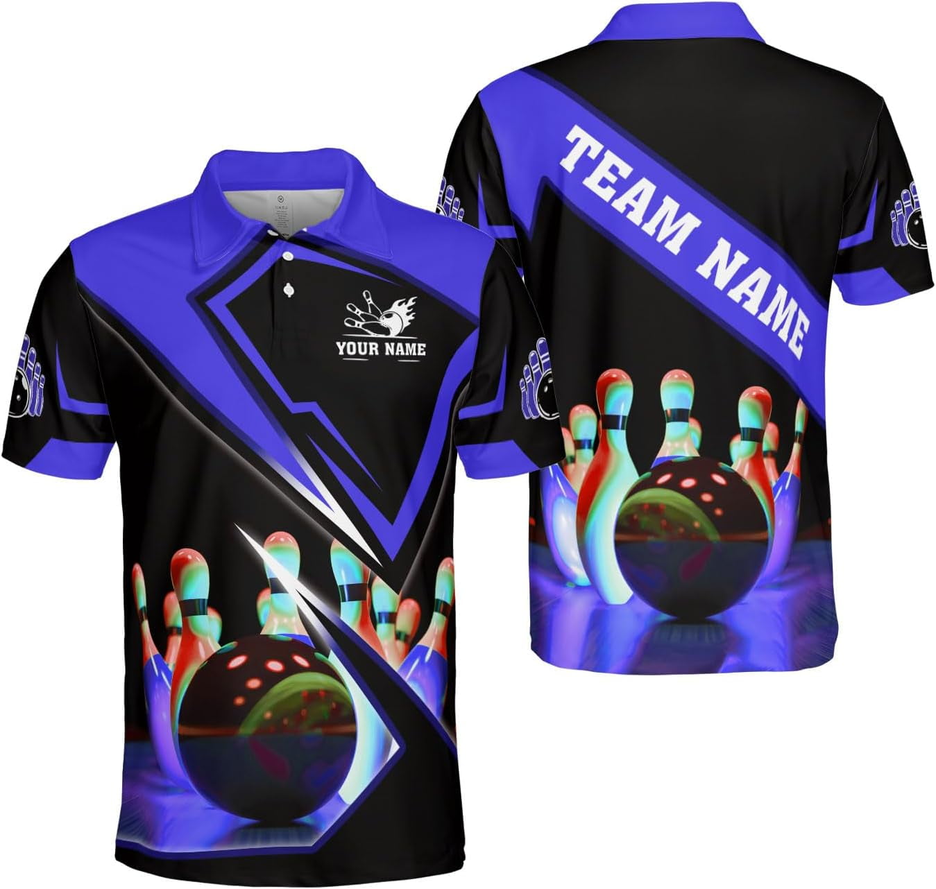 Personalized Name Bowling Polo Shirts 3D for Men and Women, Bowling ...