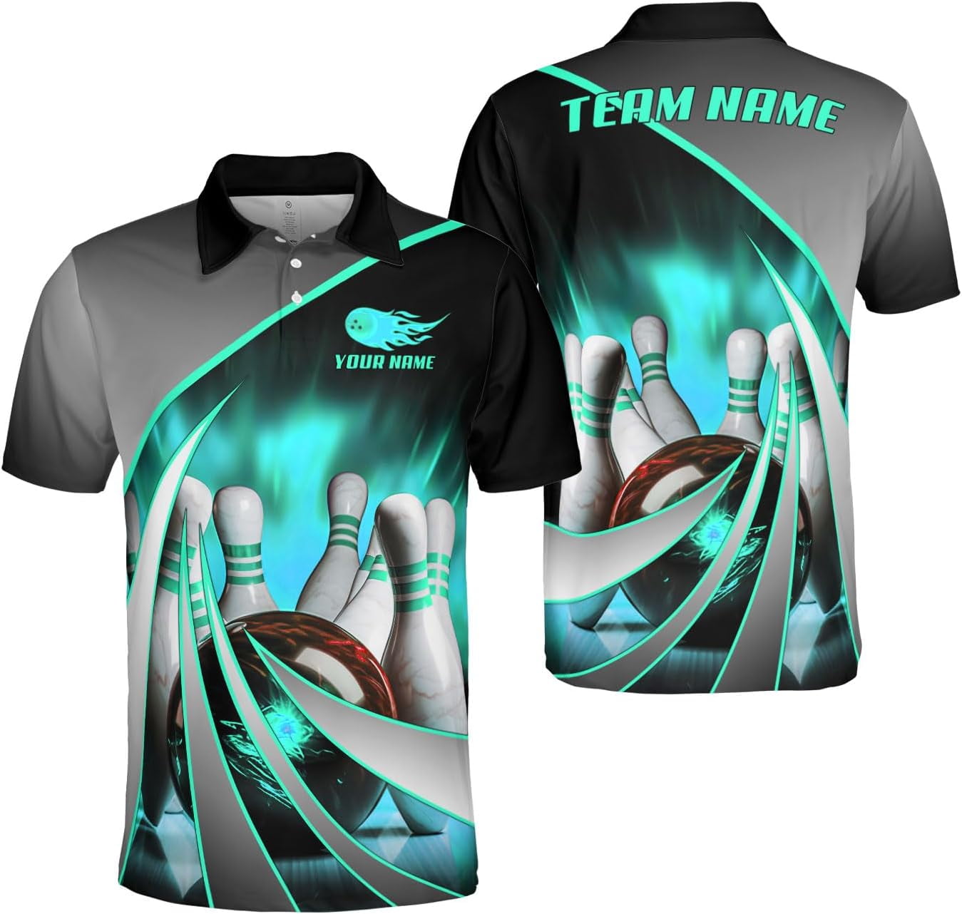 Personalized Name Bowling Polo Shirts 3D for Men and Women, Bowling ...