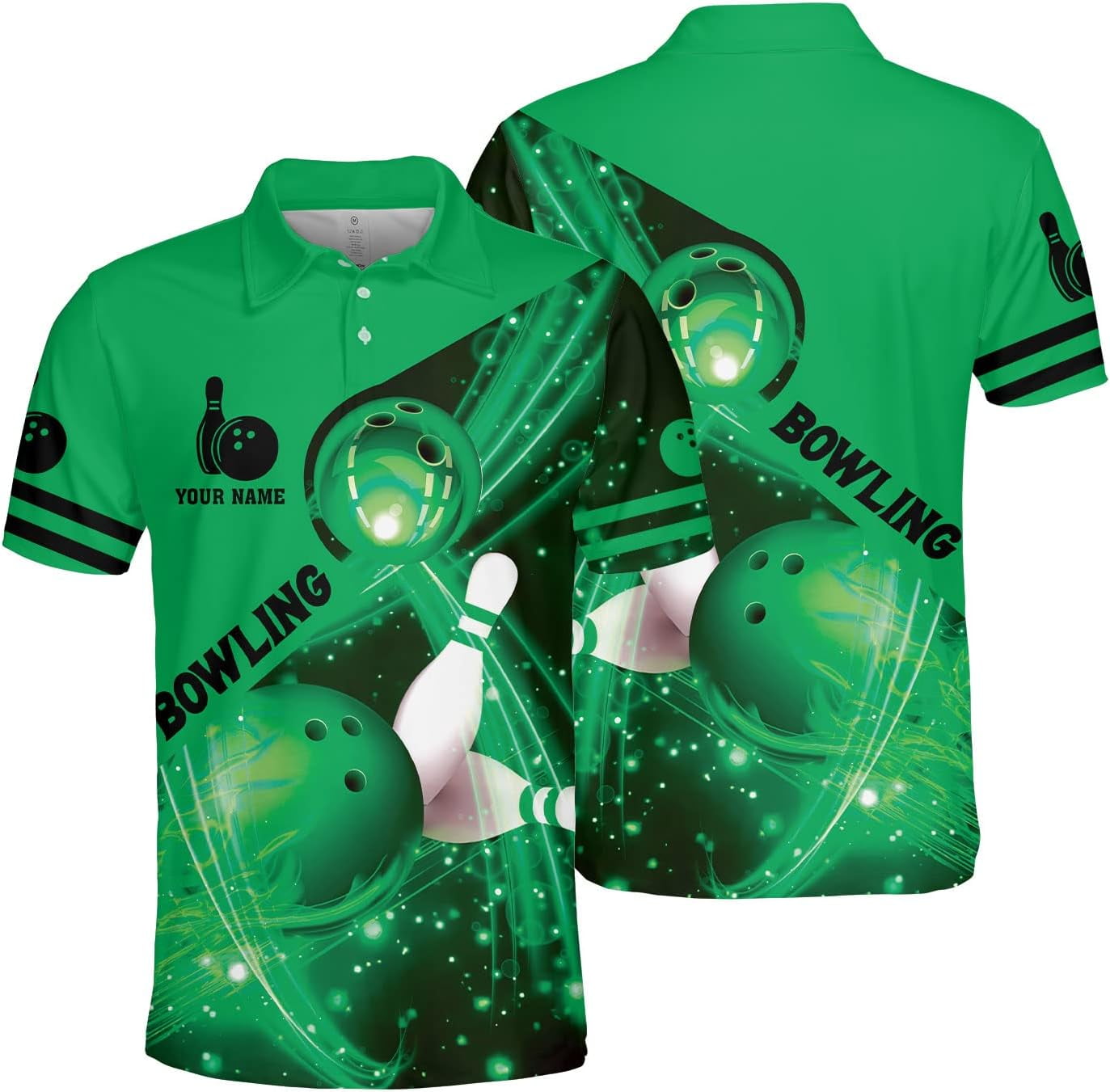 Personalized Name Bowling Polo Shirts 3D for Men and Women, Bowling ...