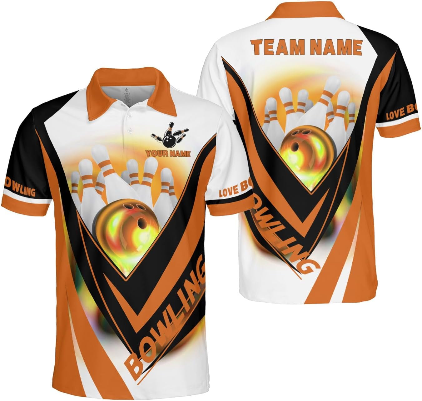 Personalized Name Bowling Polo Shirts 3D for Men and Women, Bowling ...