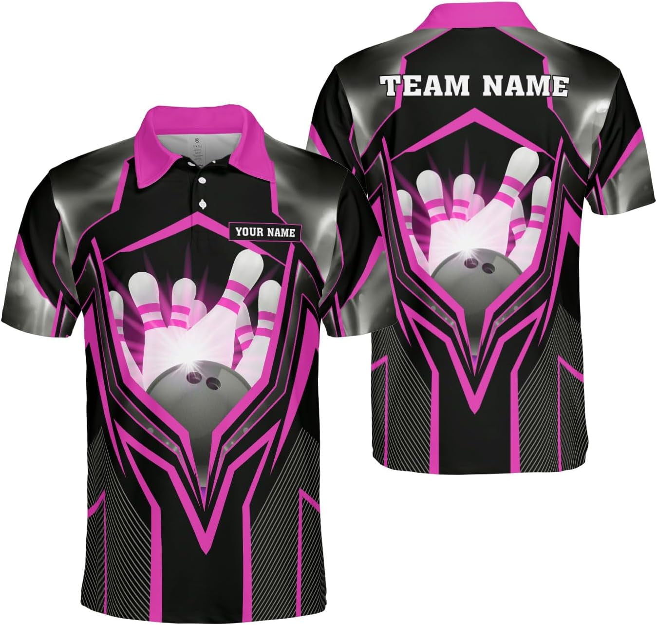 Personalized Name Bowling Polo Shirts 3D for Men and Women, Bowling ...