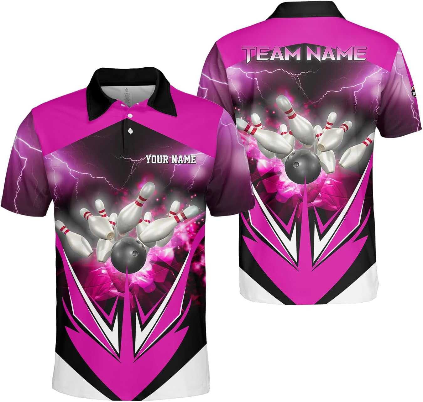 Personalized Name Bowling Polo Shirts 3D for Men and Women, Bowling ...