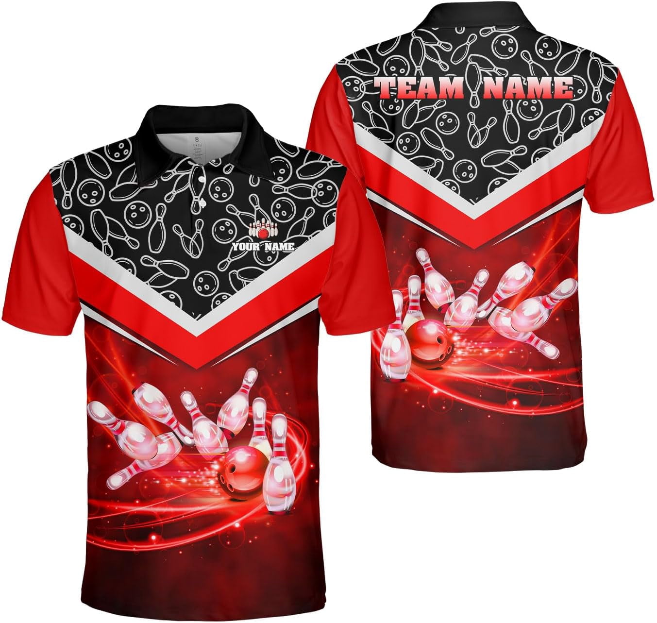 Personalized Name Bowling Polo Shirts 3D for Men and Women, Bowling ...